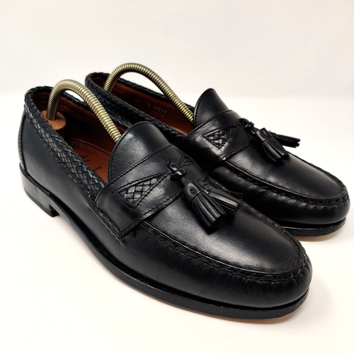 Allen Edmonds Maxfield Loafers Sz 10D Blk Tassel Slip-On Braided Dress ...