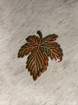 Gilded Leaf Designs Handcrafted Fall Leaf Pin Brooch Gold Tone with ...