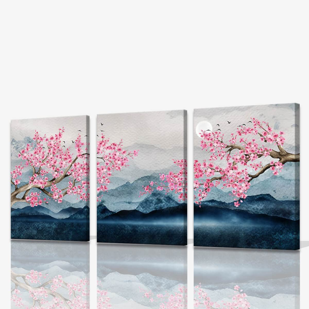 Japanese Flowers Modern Art Mural Printed Wall Mural Modern Japanese