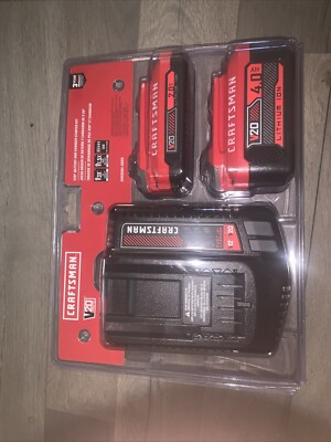 NEW Genuine Craftsman CMCB204-CKVA 20V 4.0AH & 2.0AH Batteries ...
