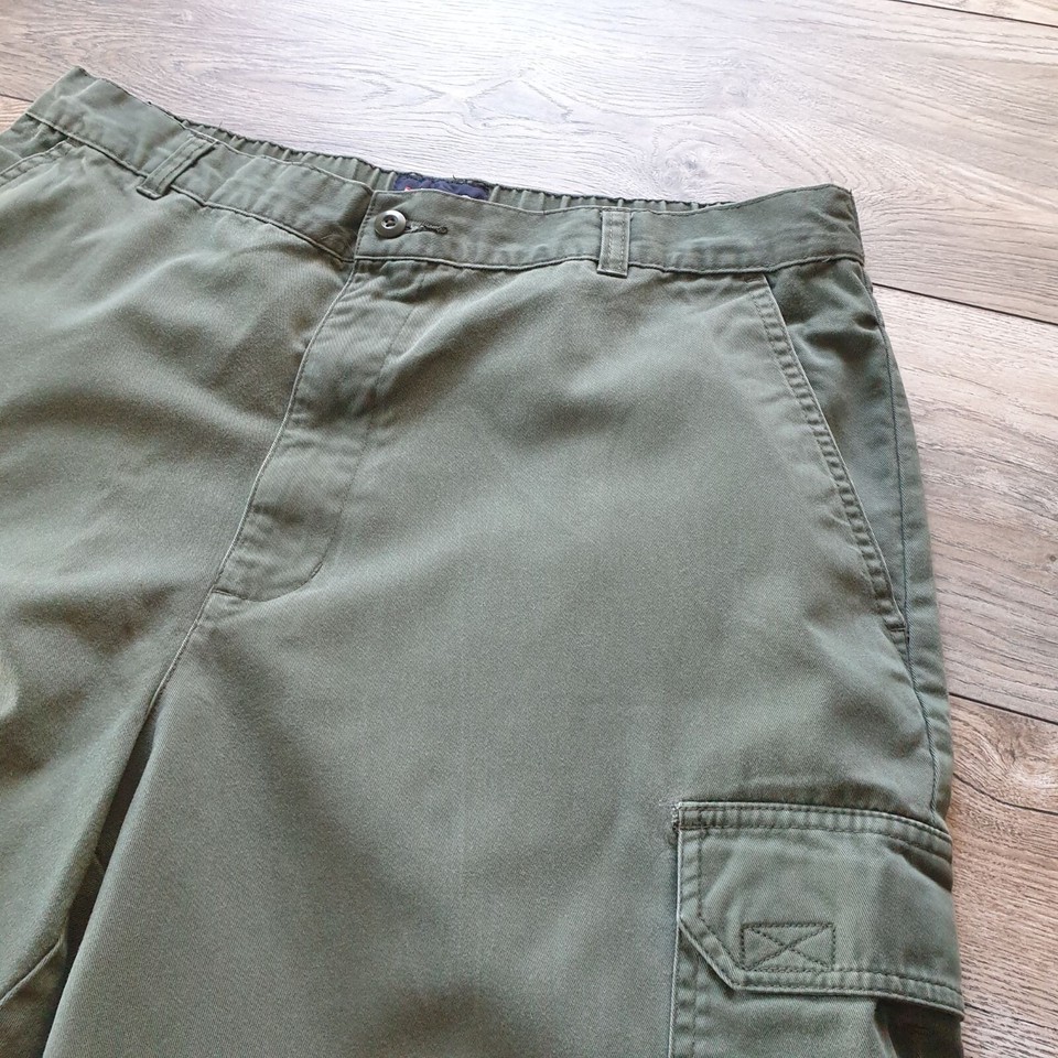 Puritan Shorts 36" Waist Outdoor Cargo Olive Green Casual Stretch Work ...
