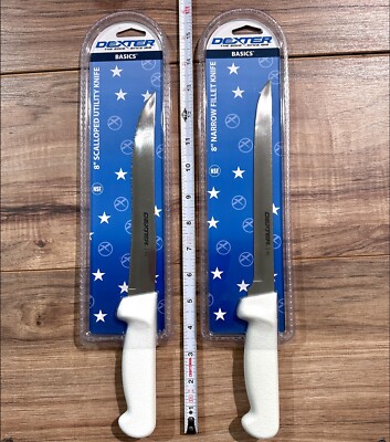 Dexter Russell Combo Knife Set: 8" Narrow Fillet and 8" Scalloped ...