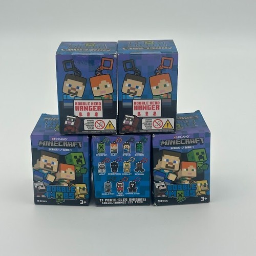 🎮 Minecraft Series 1 Bobble Mobs Lot of 5 Blind Box - Surprise ...