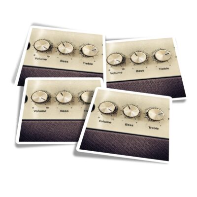 4x Vinyl Stickers Vintage Sound Controls Radio Music #52383 | eBay UK