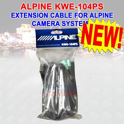 AUTHENTIC ALPINE KWE-104PS OPTIONAL EXTENSION CABLE FOR ALPINE CAMERA ...