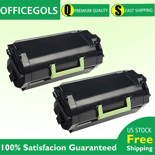 2x HY Toner Cartridge for Lexmark 521 52D1000 MS810N MS810DN MS810DE ...