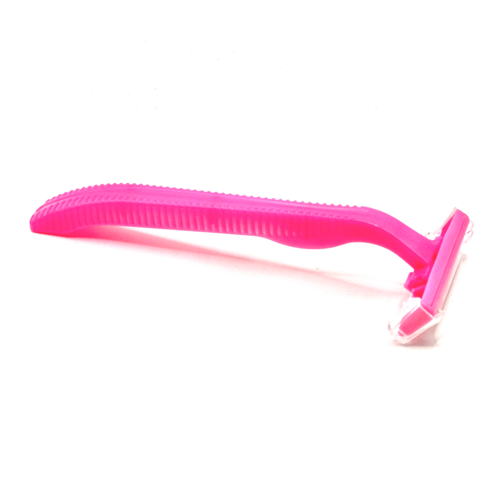 100 Low-Cost Twin Blade Pink Disposable Razors in Bulk - Professional ...