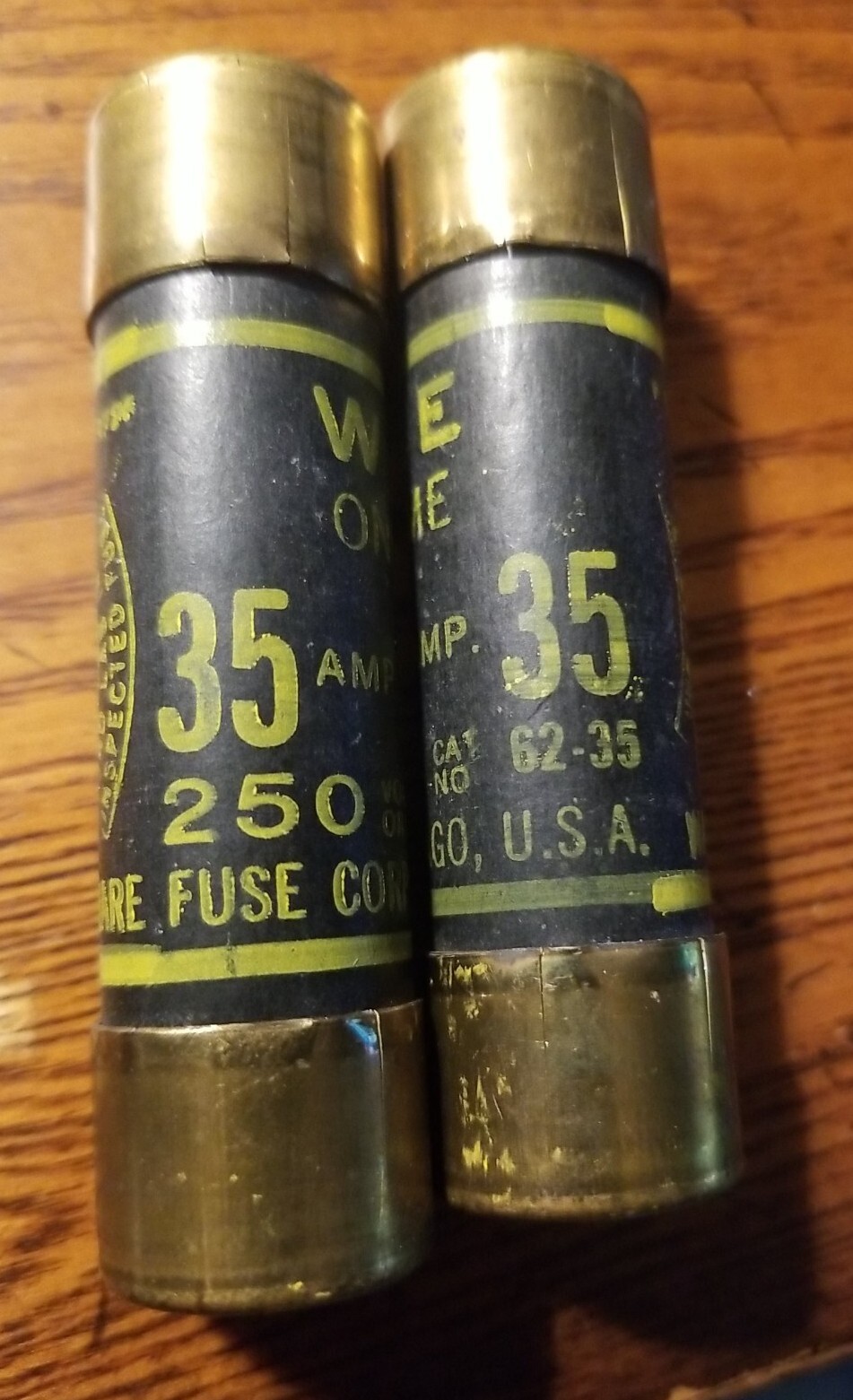 Lot of 2 Ware One-Time 35 amp Fuse 250v | eBay