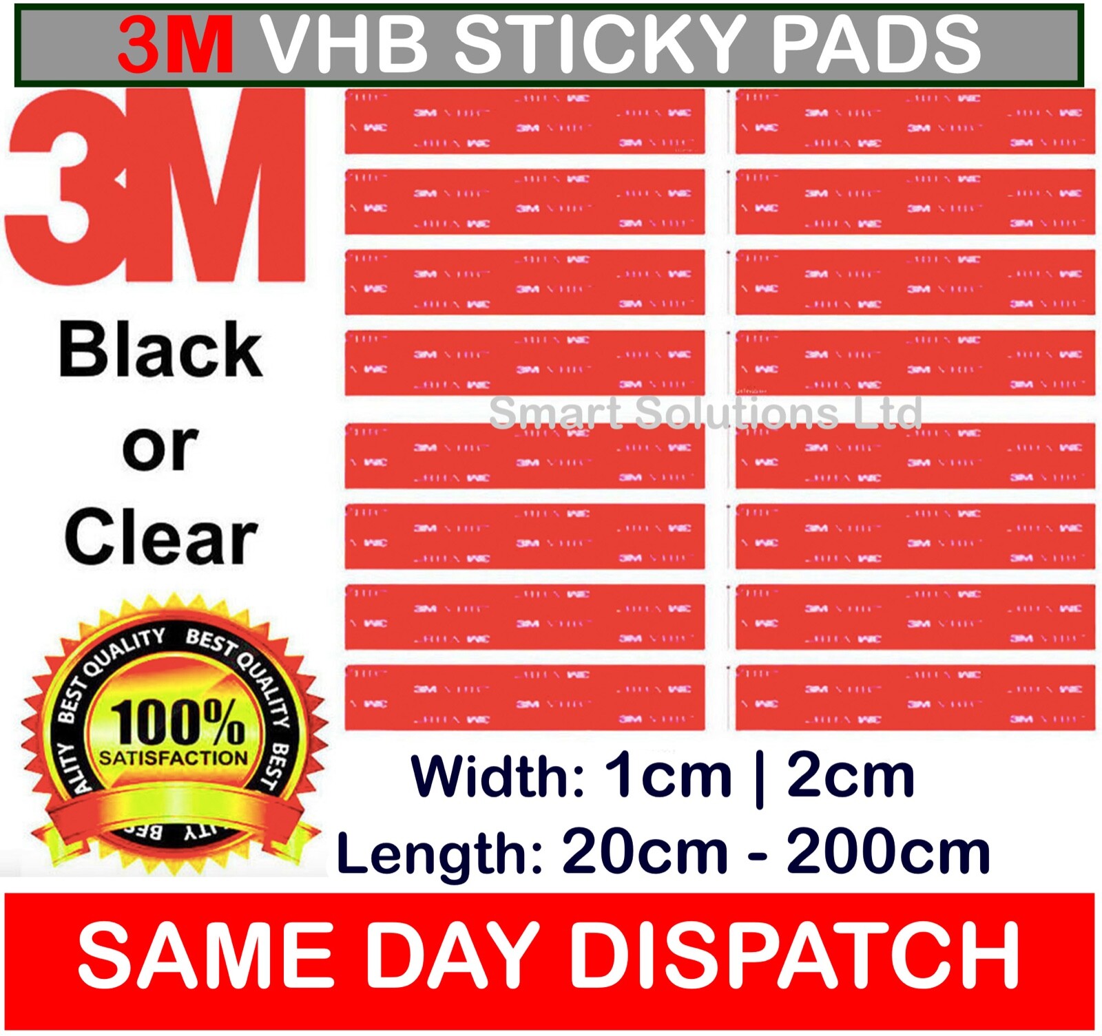 25x25mm Double-sided 3M Self Adhesive Sticker Sticky Pad Mounting Tape ...