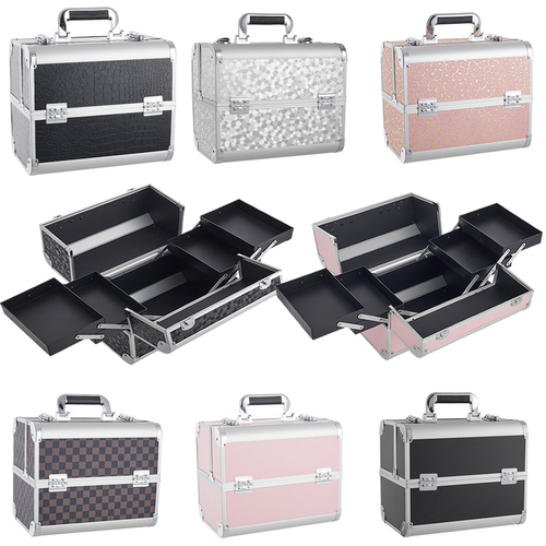 Extra Large Vanity Case Beauty Box Make up Cosmetic Nail Storage ...