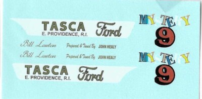 Yesteryear Tasca Ford Mystery 9 Mustang 1/25 waterslide Drag decal | eBay