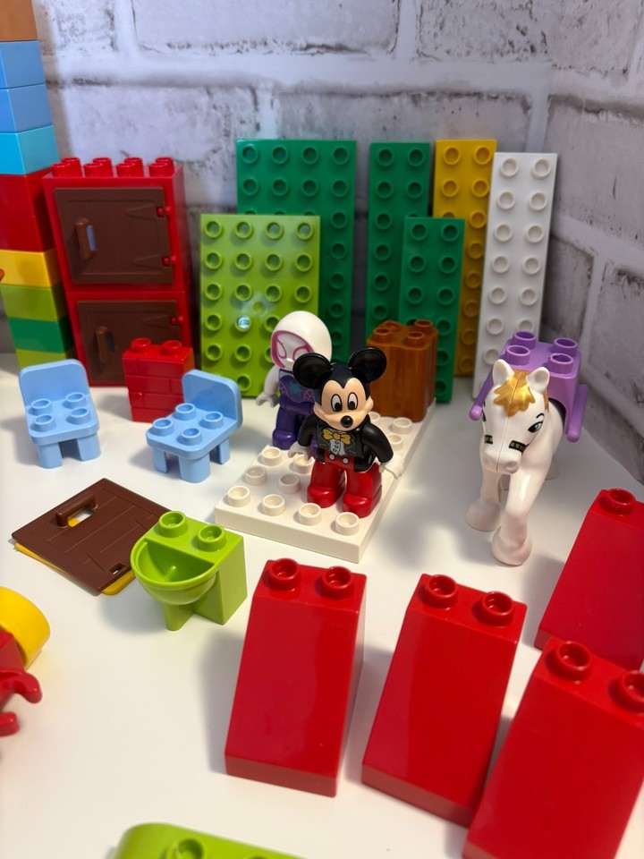 Large Lego Duplo Lot with Mickey Mouse, Toy Story, Horse Blocks ...