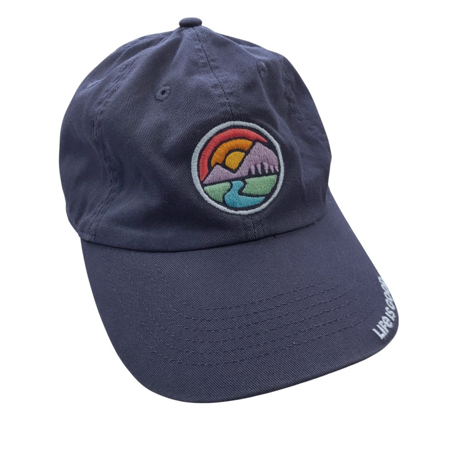 Life is Good billed cap Adult OSFM cloth back adjust/blue + nature ...