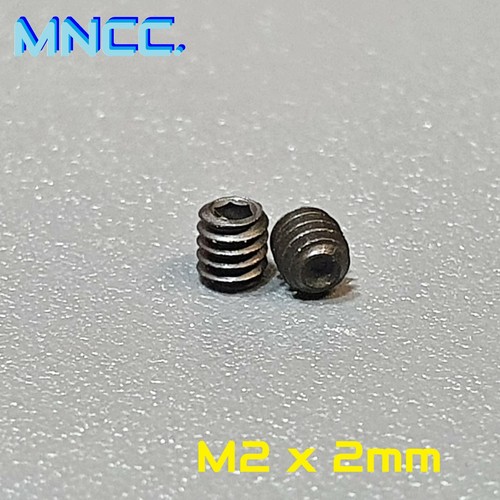 M2 x 2mm Micro Cup Point Grub Screws / Set Screws 12.9 H/T Steel Hex ...