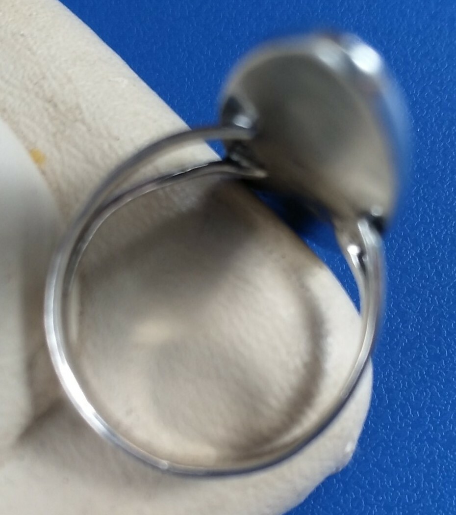 Gorgeous Sterling Silver Hopi STYLE Overlay 'WHIRLWIND' Symbol Ring Sz ...