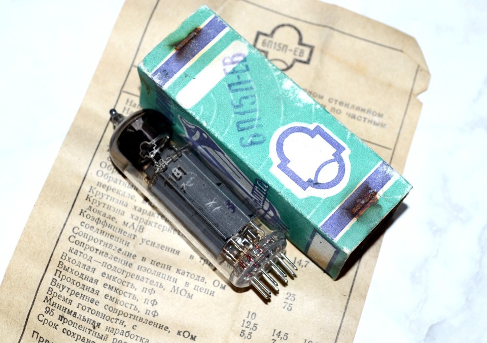 8x 6P15P-EV = EL83, SV83 GOLD GRID Pentode Tube REFLECTOR Soviet 10/ ...