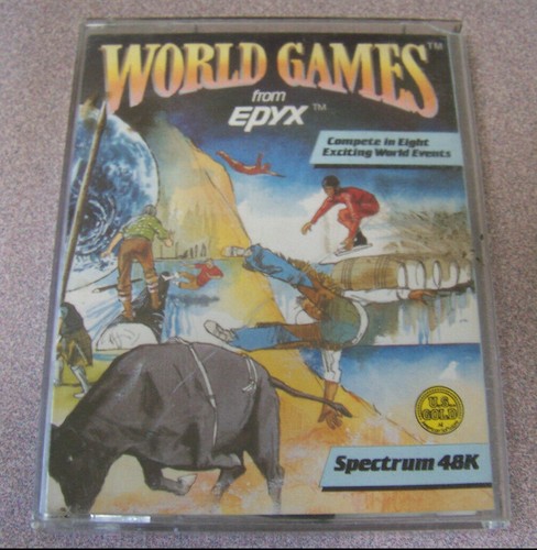 Vintage Spectrum 48k 1980s Cassette Video Game 4" X 5.5" World Games ...