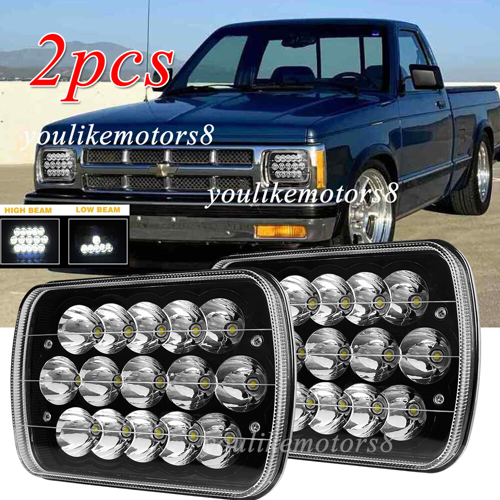 2pcs Fit Chevy S10 1982-1993 Pickup Monte Carlo 7x6" 5X7"in LED ...