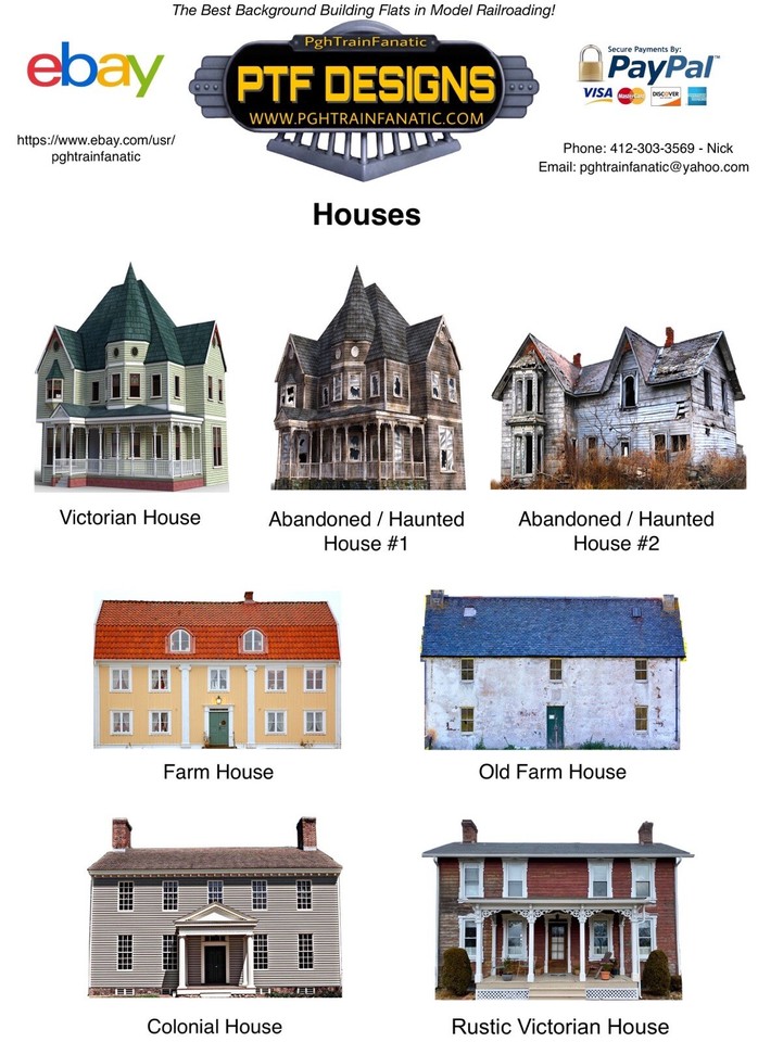 G Scale VICTORIAN HOUSE Building Flat/Front -Scratch Built 1:24 1:32 ...