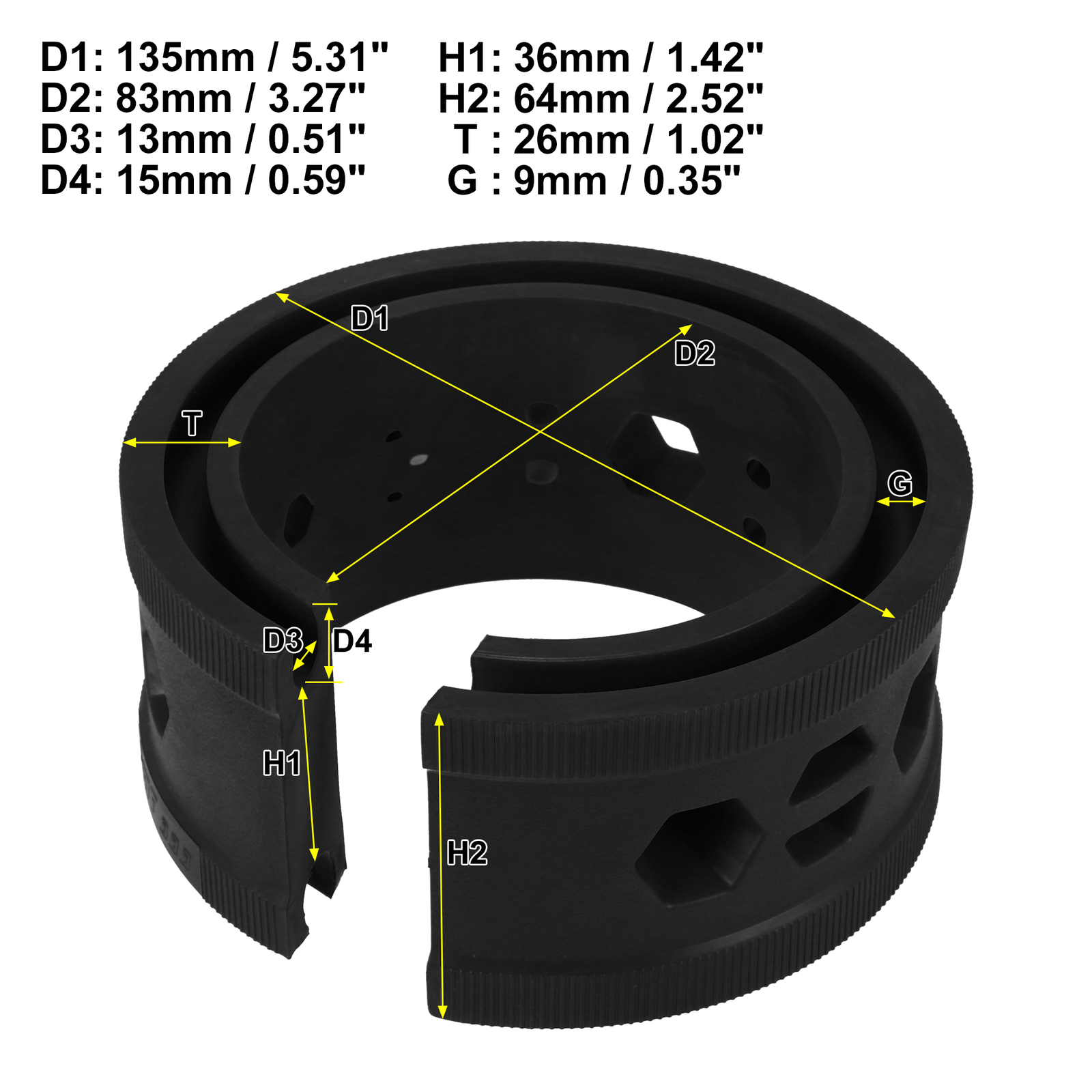 Universal B+ Type Car Coil Spring Buffer Car Coil Spring Buffer Rubber ...