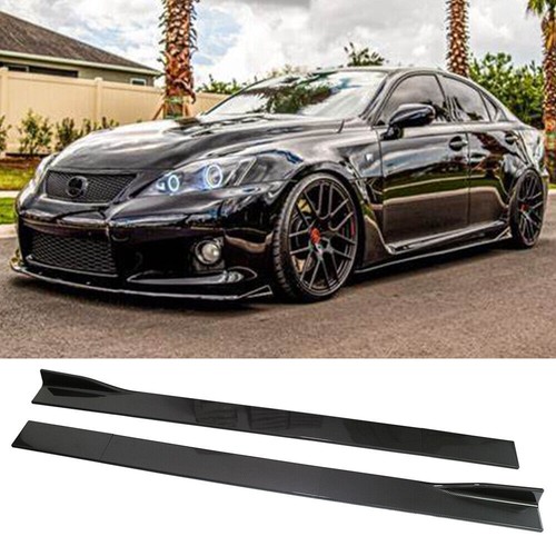 Gloss Black Car Front Lip & Side Skirt & Strut Rods For Lexus RC F ...