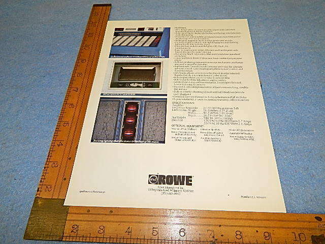 AMI / Rowe R91 Sapphire Advertising Flyer | eBay