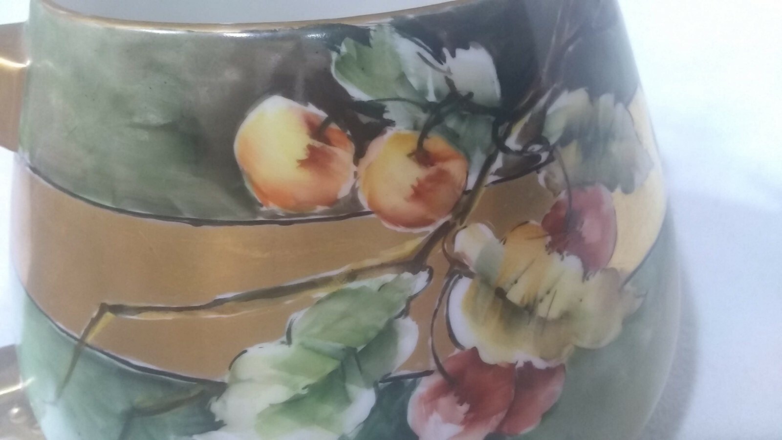 JPL Limoges France~Hand Painted Lemonade Cider Pitcher~Crab Apples | eBay