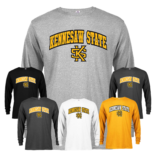 Kennesaw State University KSU Owls Arched Text with KS Logo Long Sleeve ...