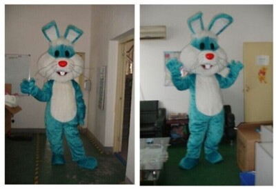 Blue Rabbit Mascot Costume Halloween Cartoon Apparel Cosplay Costumes ...