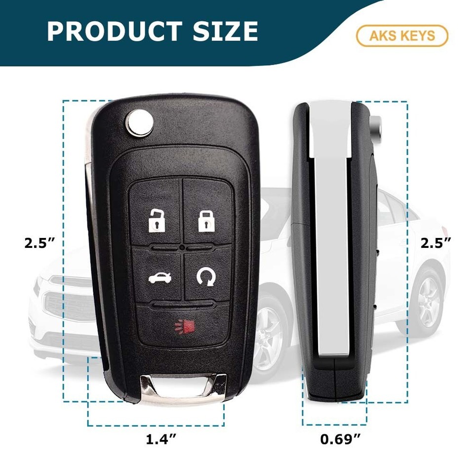 Replacement for GM Remote Flip Car Key Fob Case Shell 5B HU100 Key ...