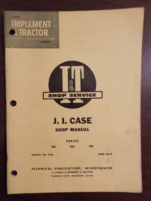 J. I. Case I&T Shop Manual | eBay