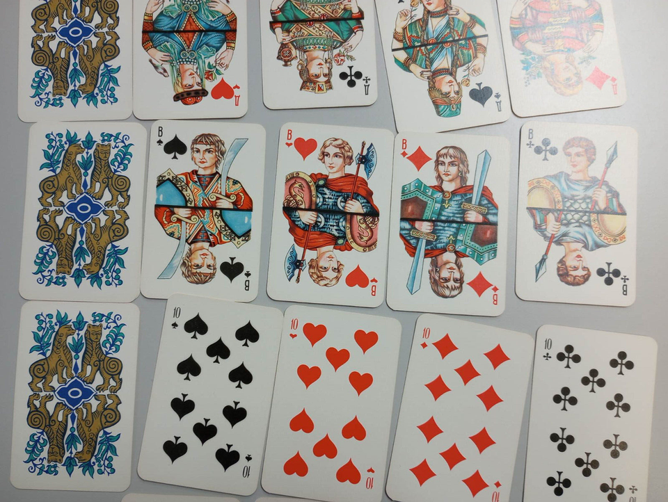 Vtg USSR Cards Russian Souvenir Varnished Playing 1 Deck 54 Cards ...