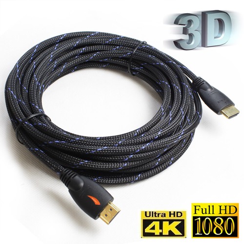 Braided-Short&Long Ultra HD HDMI Cable AU Lot - 4K 1M 2M 3M 5M 8M 10M ...