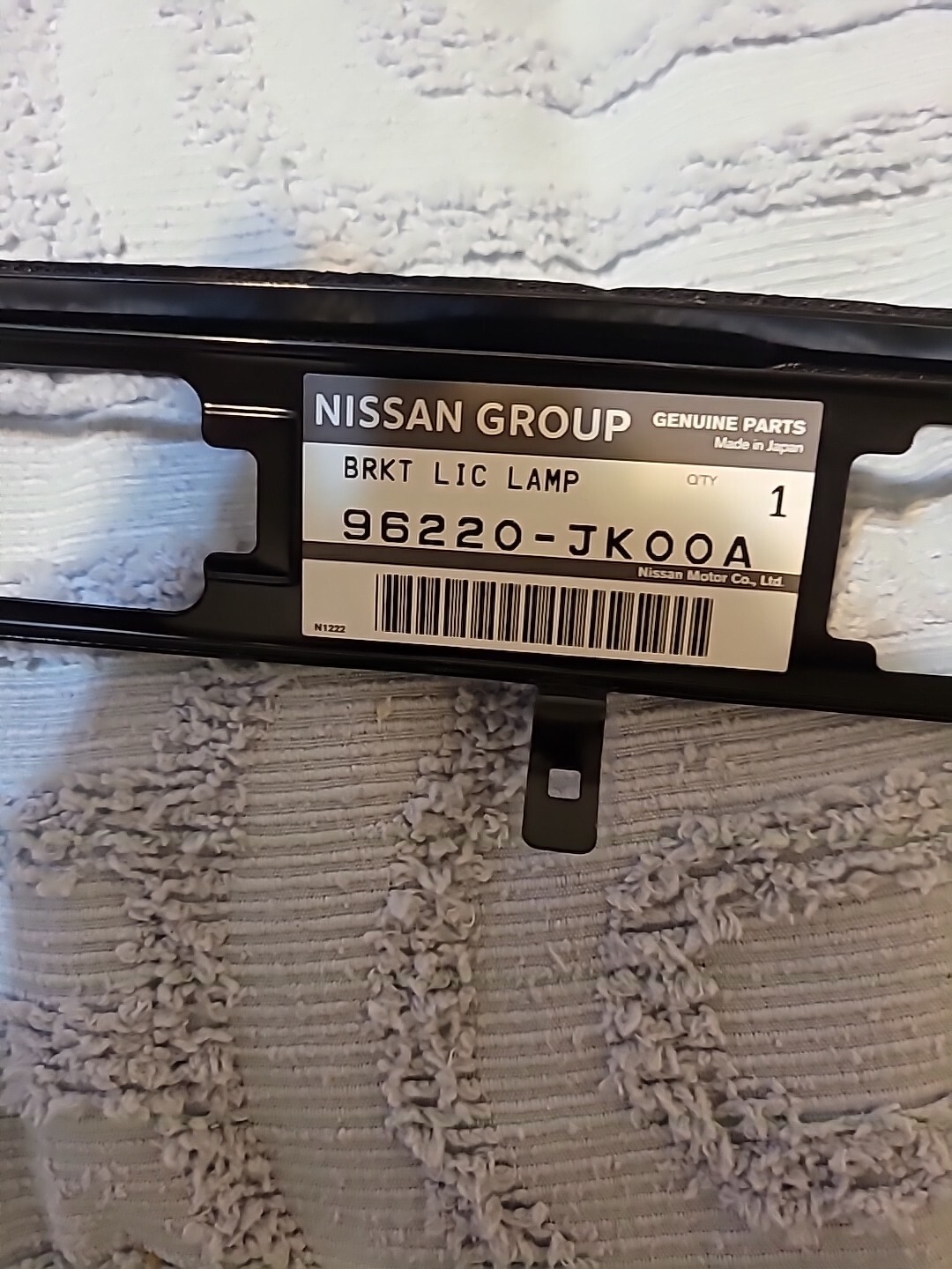 Infiniti OEM 96220 JK 00 a Rear Bumper License Mount for sale online | eBay