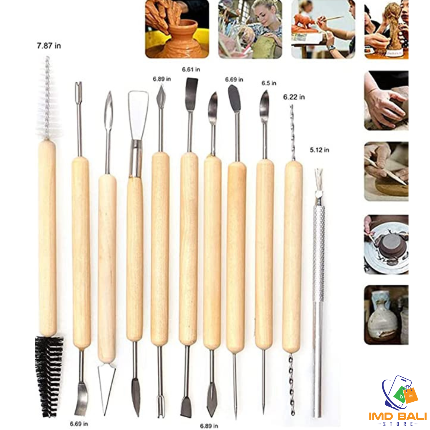 Clay Sculpting Tools Pottery Carving Tool Kit with Wooden Handles 40 ...