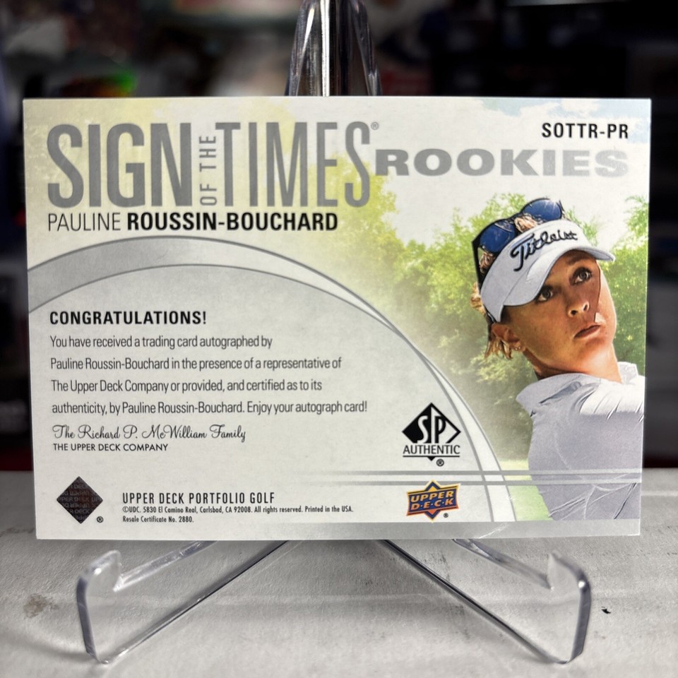 2024 Upper Deck Portfolio Pauline Roussin-Bouchard AUTO Sign Times RC ...