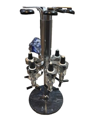 6 Bottle Rotating Dispenser Bar Rack Rotatable Beverage Dispenser Ships ...