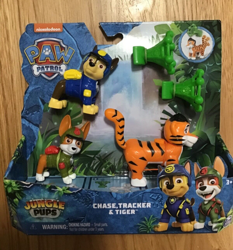 Paw Patrol Jungle Pups CHASE, TRACKER, AND TIGER Includes Projectiles ...