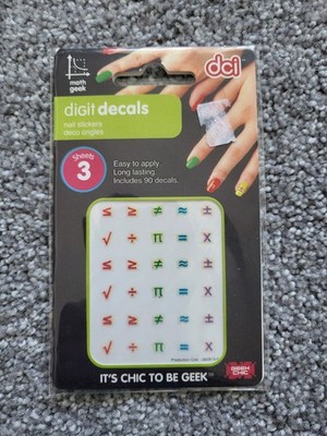 Dci Digit Decals Nail Stickers - Y2K Deadstock - Math Geek Chic ...