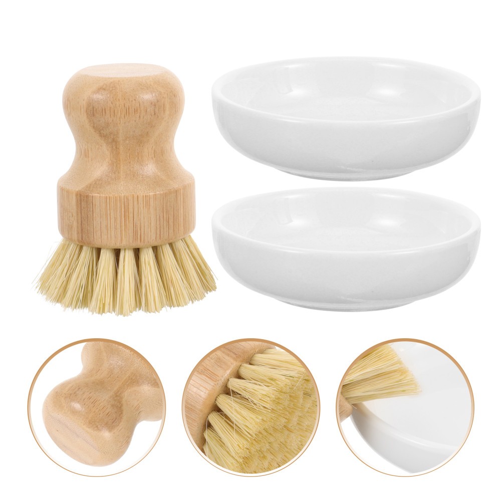 1 Set of Kitchen Scrub Brush Dish Cleaning Brush Wooden Pot Brush ...