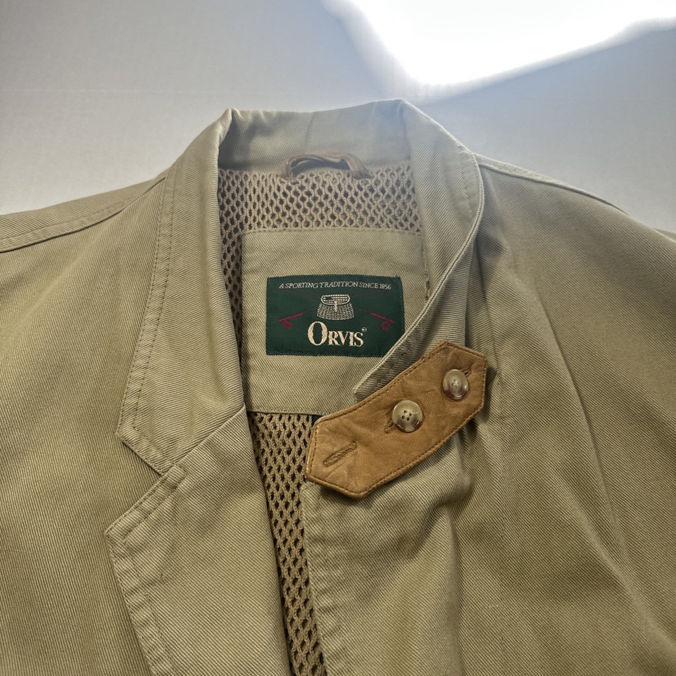 Vtg Orvis Canvas Shooting Hunting Field Camp Jacket Sporting Men’s L ...