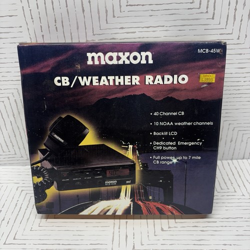 Maxon Compact 40 Channel Mobile CB / WEATHER Radio MCB-45W New in Box ...