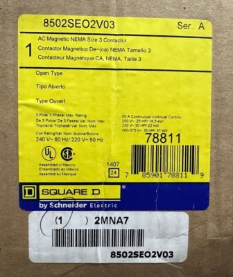 Square D 8502SEO2V03 Contactor 2MNA7 (NIB) | eBay