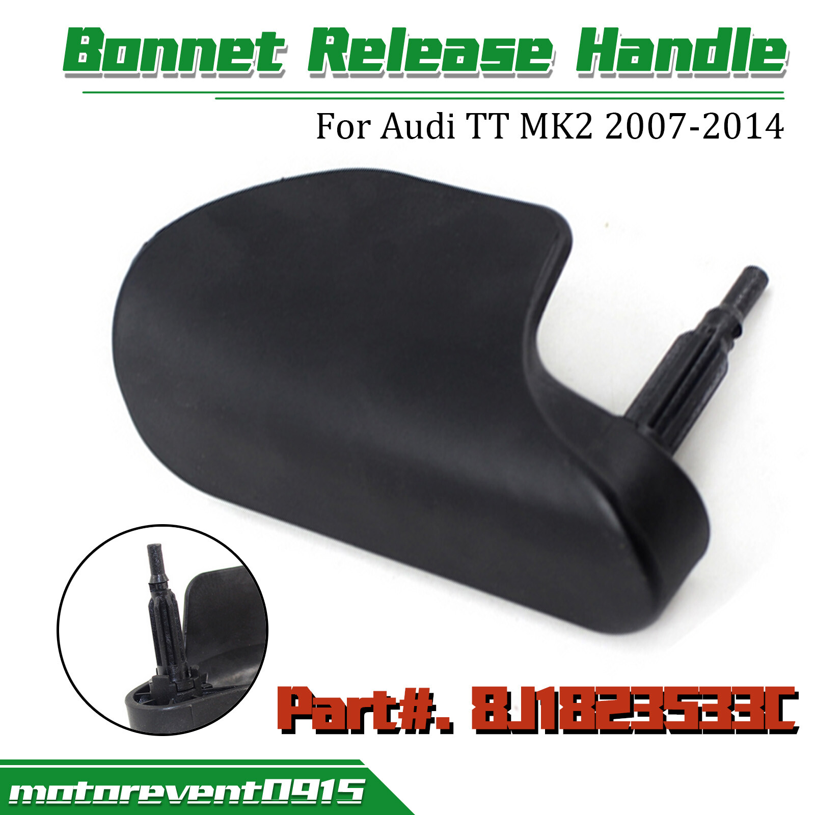 Hood Latch Release Handle for 2007-2014 Audi TT TTS Quattro 2.0L 8J1 ...