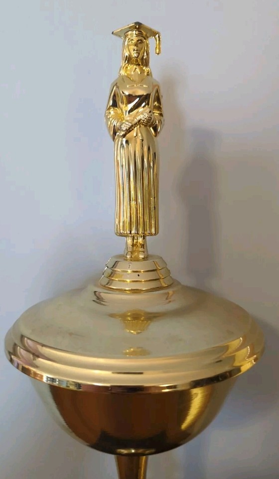 Salutatorian Graduate Trophy Wood Base Metal & Plastic Components 1999 ...