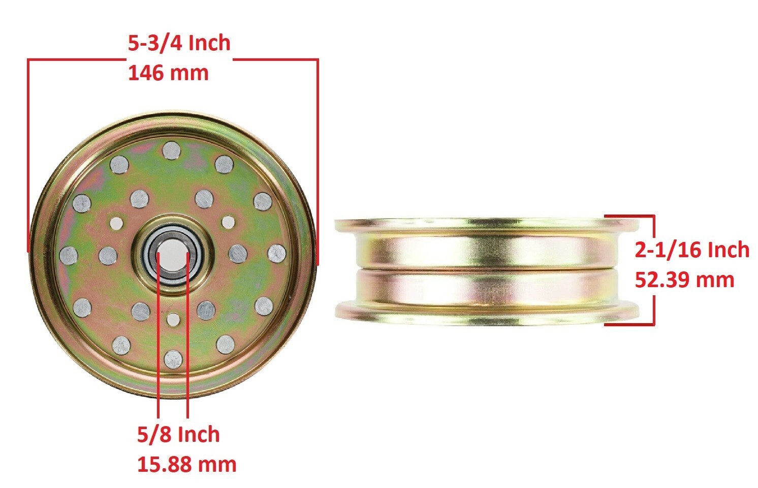 Tall Flat Idler Pulley 539103258 510057201 103258 for Husqvarna Dixon ...