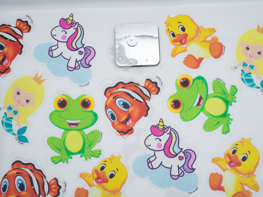 NON SLIP BATH MAT SHOWER TRAY SAFETY STRONG GRIP STICKERS NON RUBBER ...