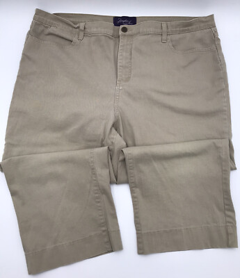 Not Your Daughters Jeans Womens Sz 22W Capris Denim Tan Lift and Tuck ...