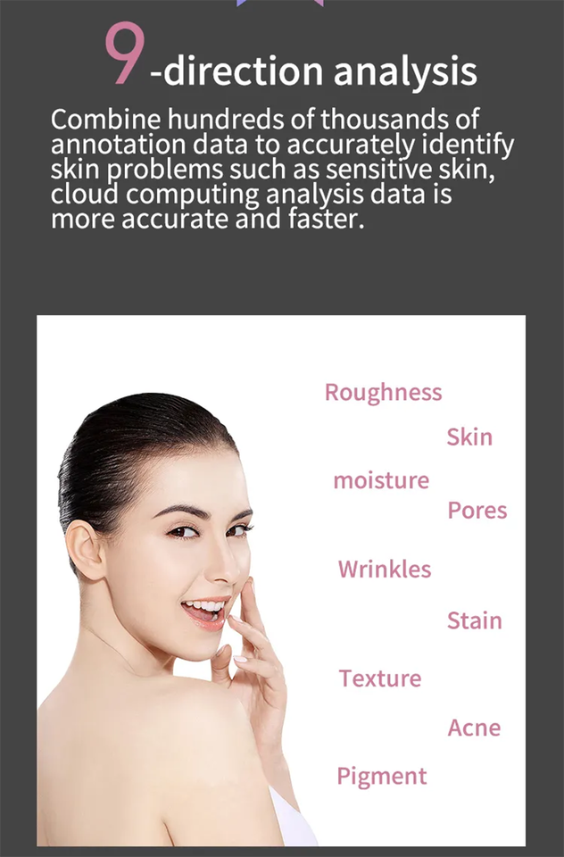 3D Facial Skin Analyzer Smart Mirror Scanner Machine Digital Skin ...