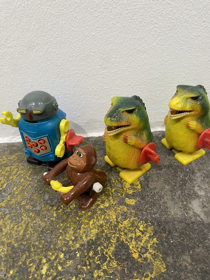 Vintage Lot TOMY Wind-up Toys / Godzilla Wind Up Playing in a Musical ...